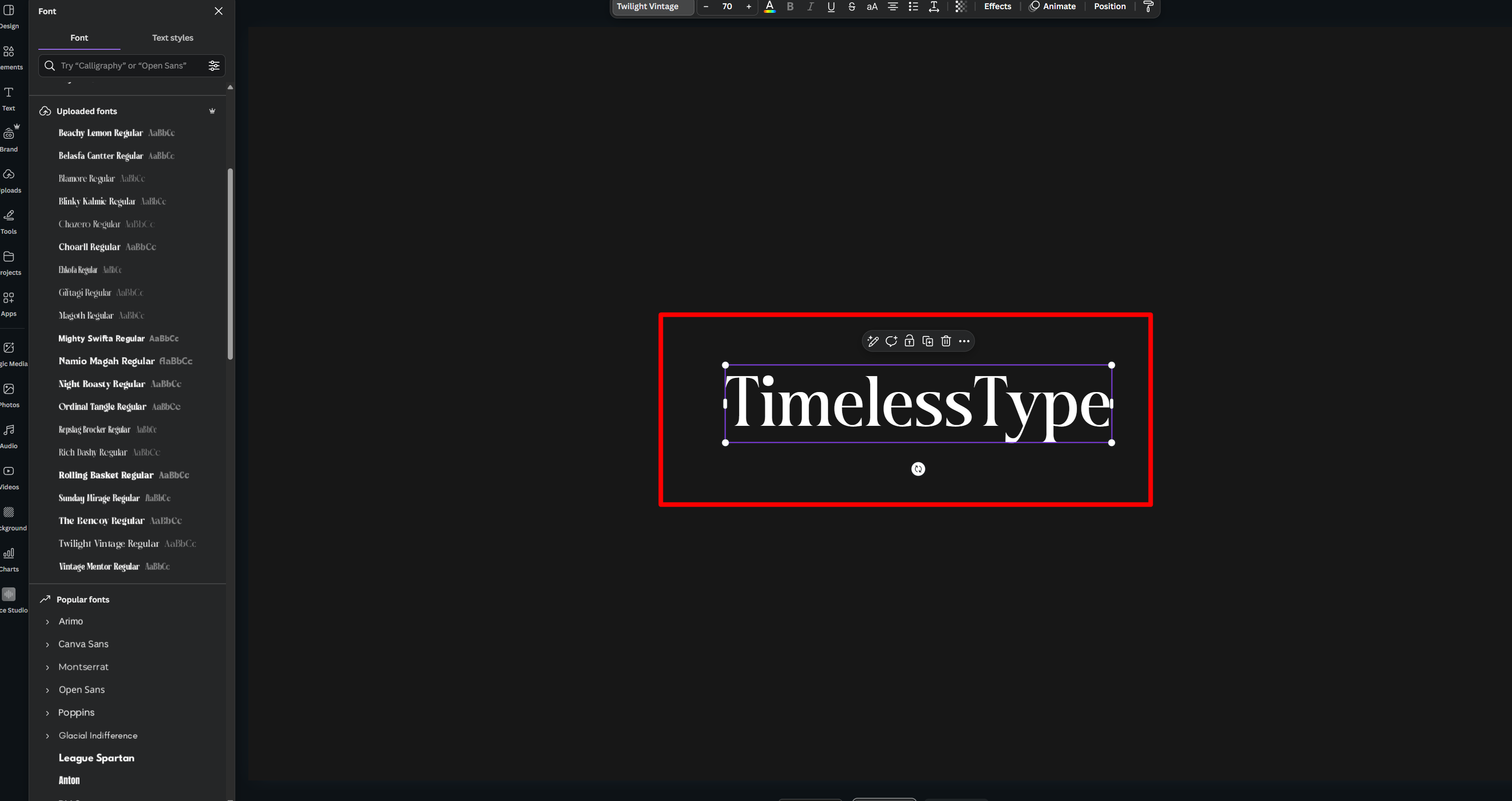 How to Use and Access Alternate Characters & Ligatures in Canva ...