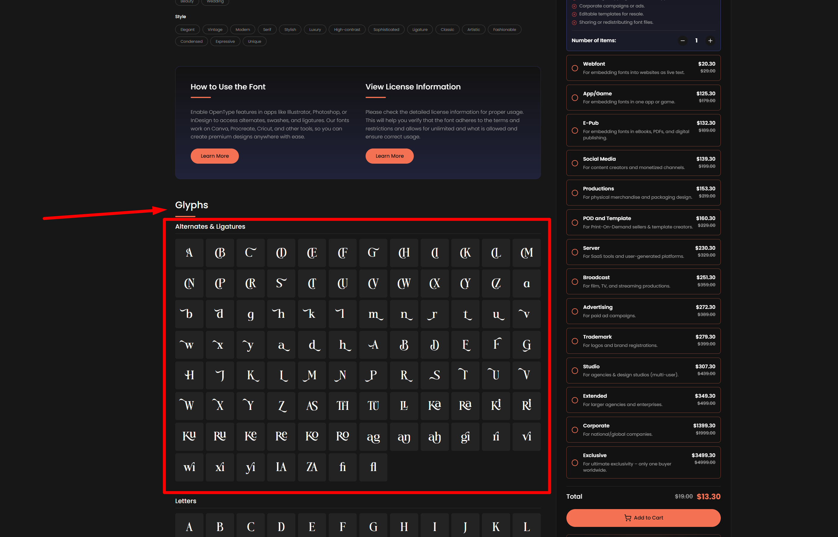 How to Use and Access Alternate Characters & Ligatures in Canva ...