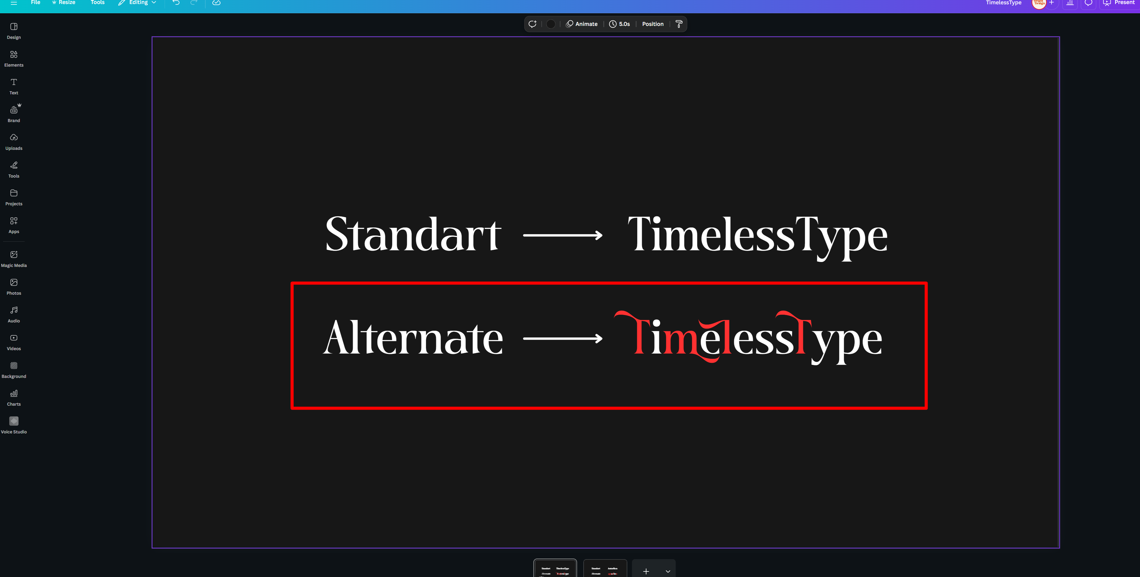 How to Use and Access Alternate Characters & Ligatures in Canva ...