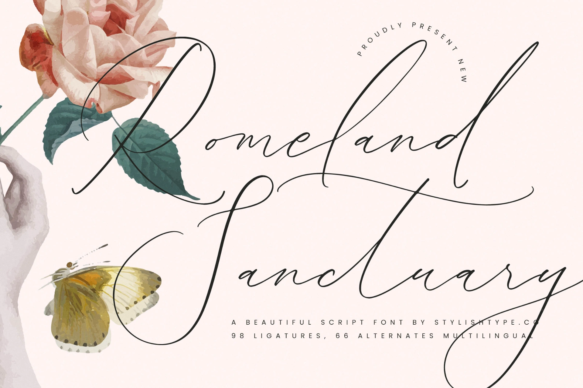 Romeland Sanctuary - Stylish Handwritten Font Font | Timeless Type