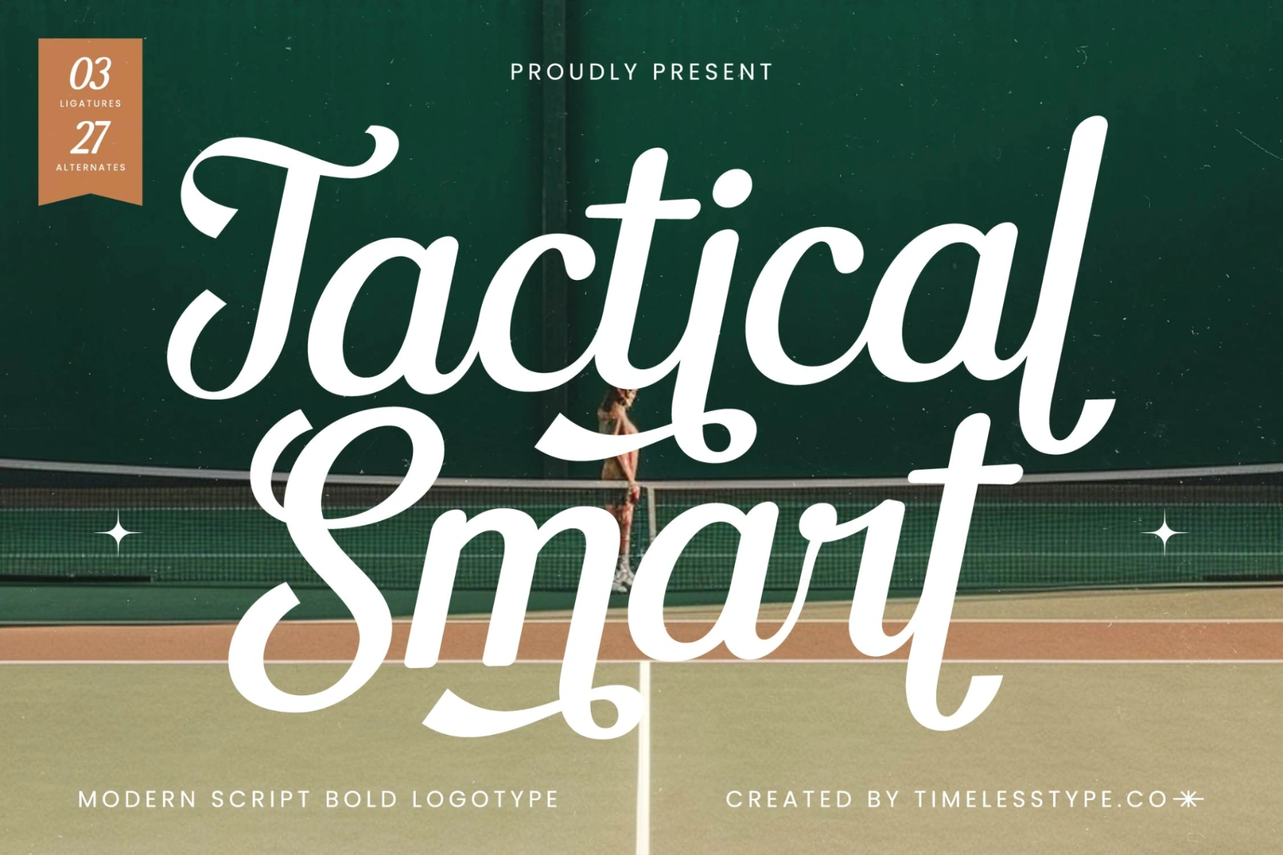 Tactical Smart - Modern Script Bold Logotype Font | Timeless Type
