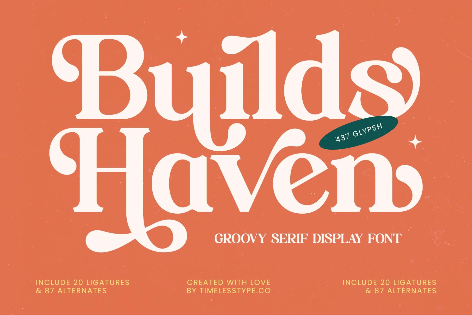 Builds Haven - Groovy Serif Display Font Font | Timeless Type