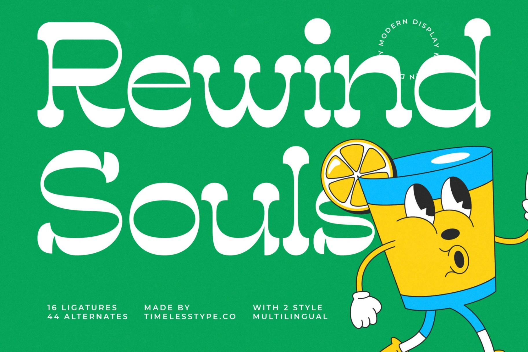 Rewind Souls - Modern Display Font Font | Timeless Type