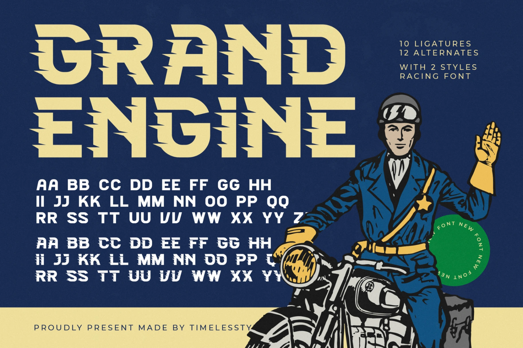 Grand Engine - Racing Display Font Font | Timeless Type