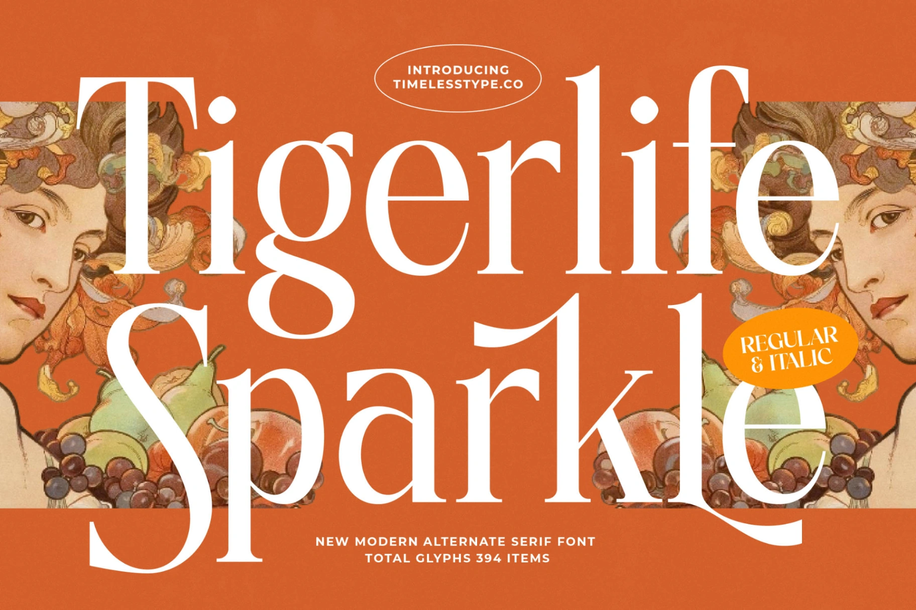 Tigerlife Sparkle - Modern Alternate Serif Font Font | Timeless Type