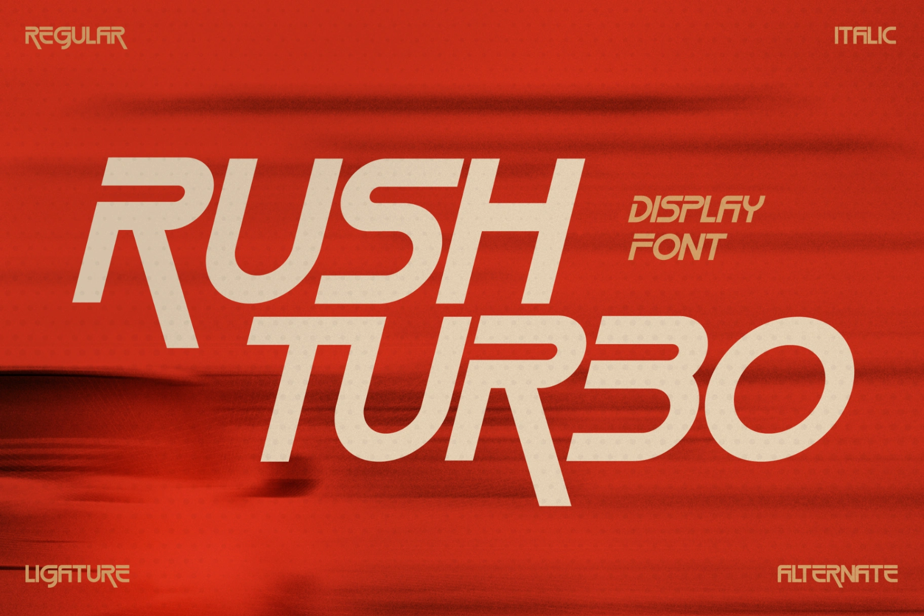 Rush Turbo - Display Font Font | Timeless Type