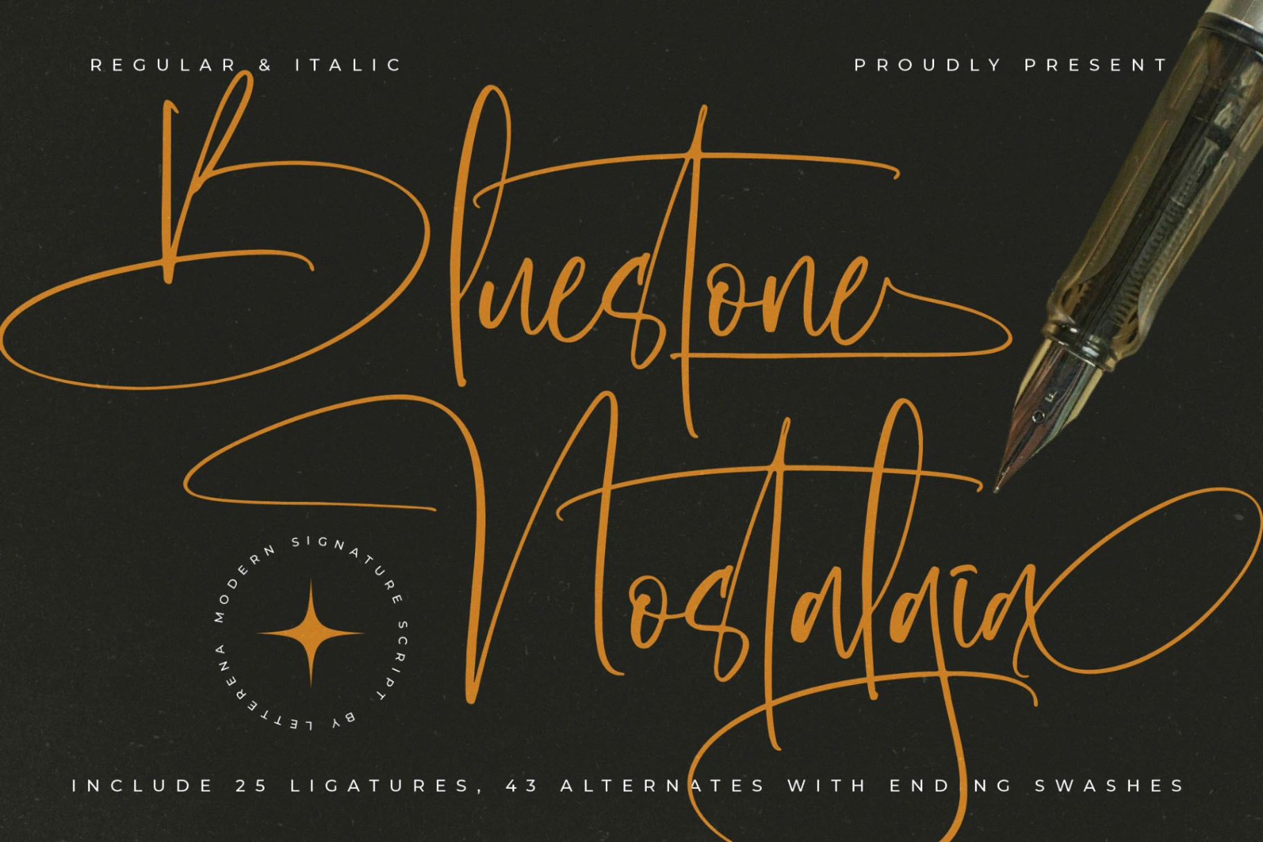 Bluestone Nostalgia – Modern Signature Script Font | Timeless Type