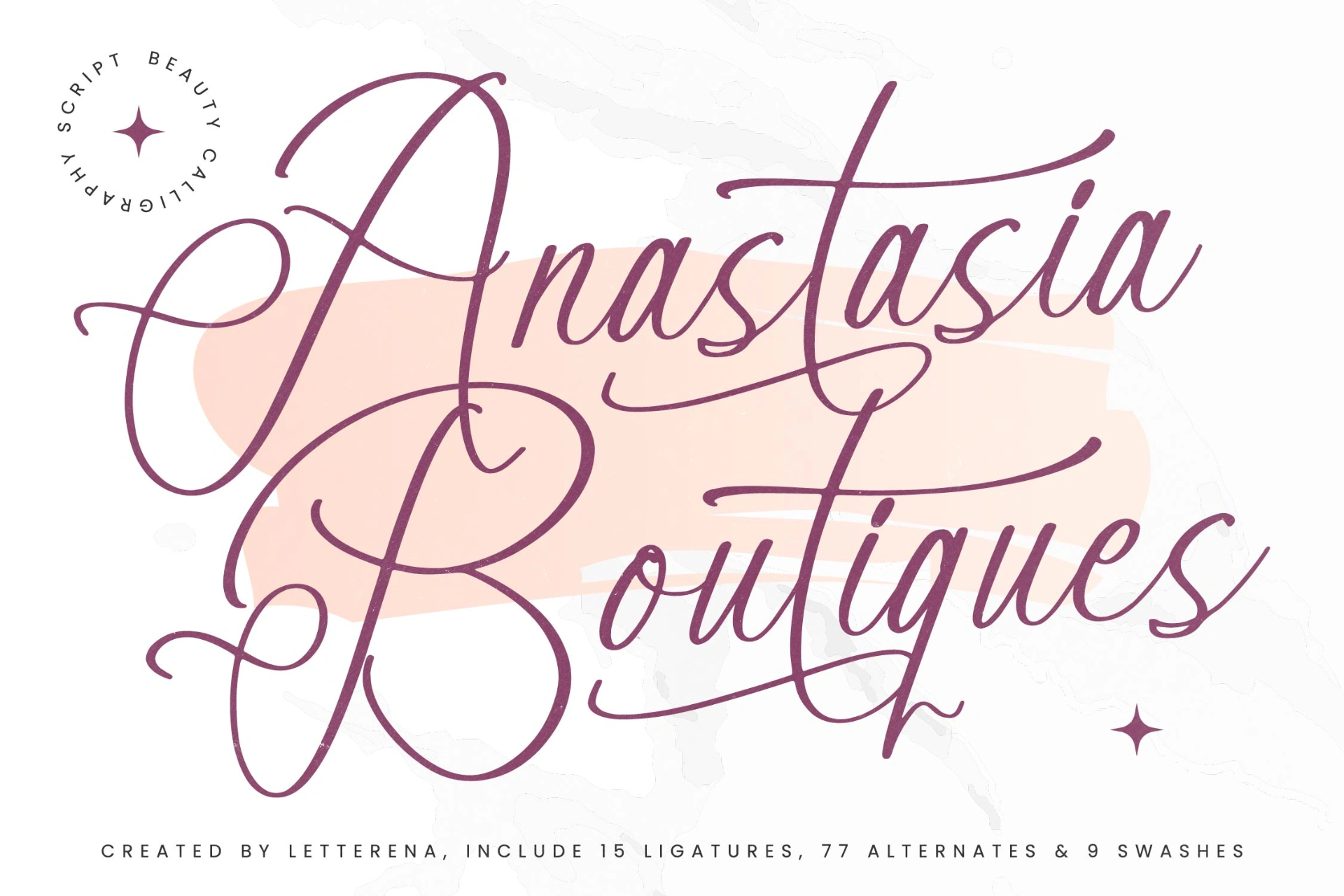 Anastasia Boutiques – Beauty Calligraphy Script Font | Timeless Type