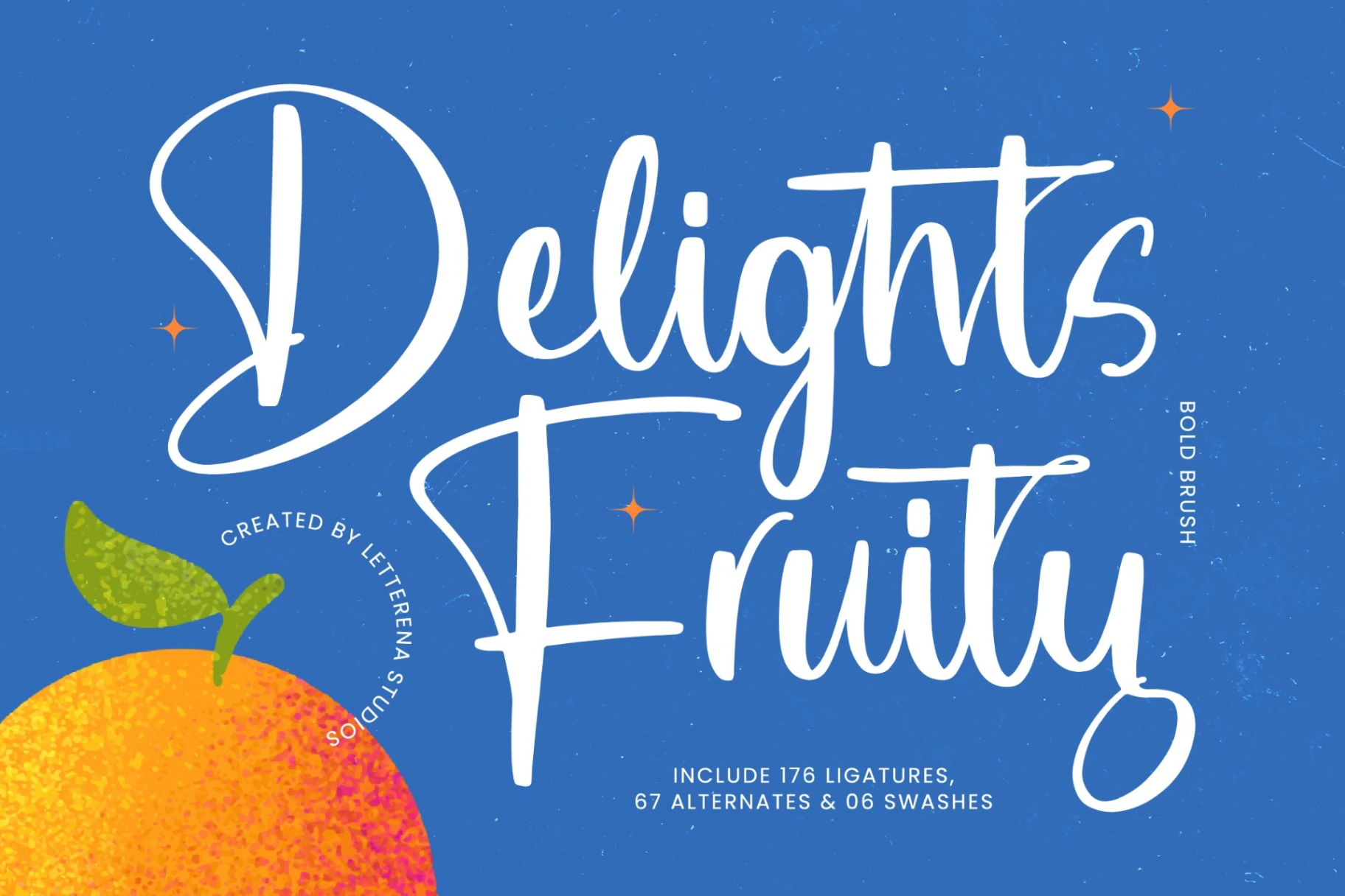 Delights Fruity - Bold Brush Font Font | Timeless Type