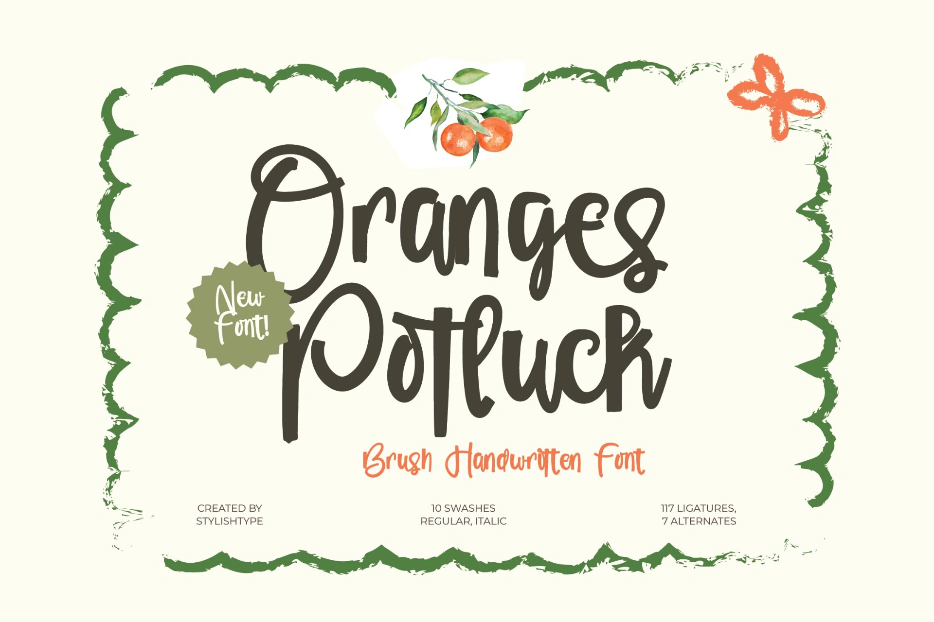 Orange Potluck - Brush Handwritten Font Font | Timeless Type