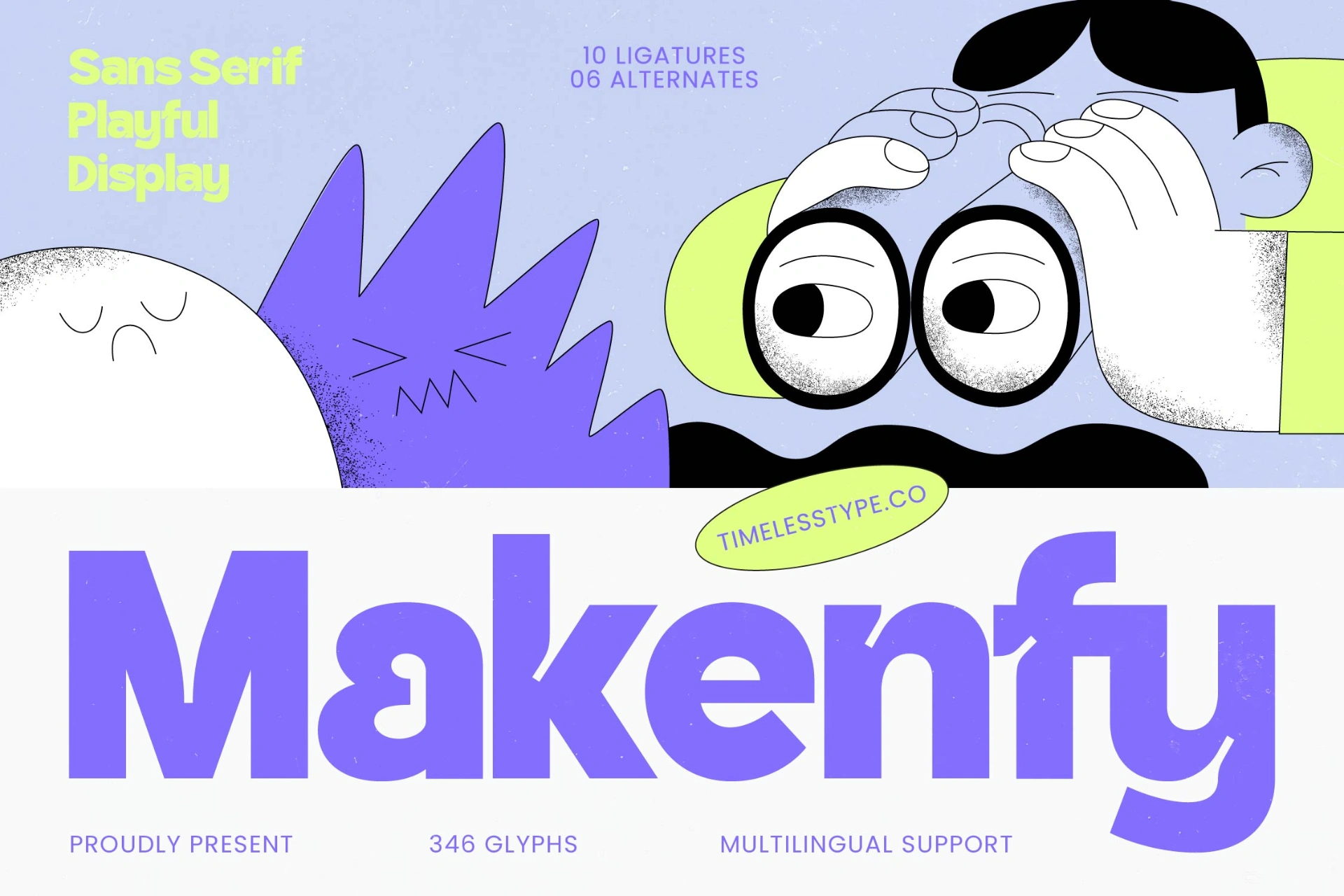 Makenfy – Sans Serif Playful Display Font | Timeless Type